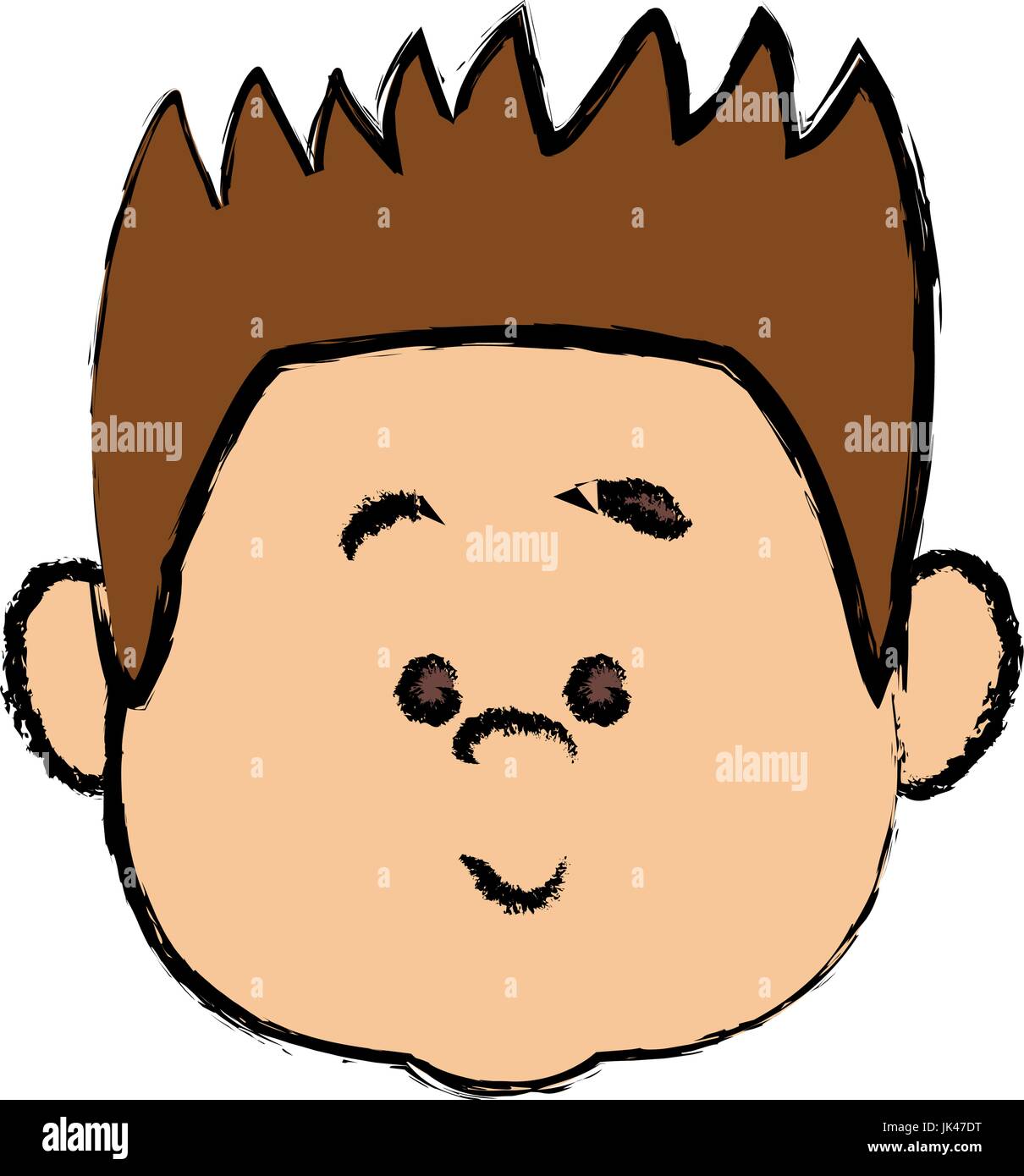face cute little boy kid avatar person Stock Vector Image & Art - Alamy
