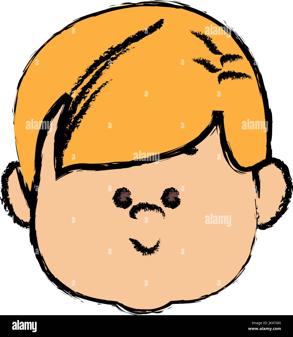 face cute little boy kid avatar person Stock Vector Image & Art - Alamy