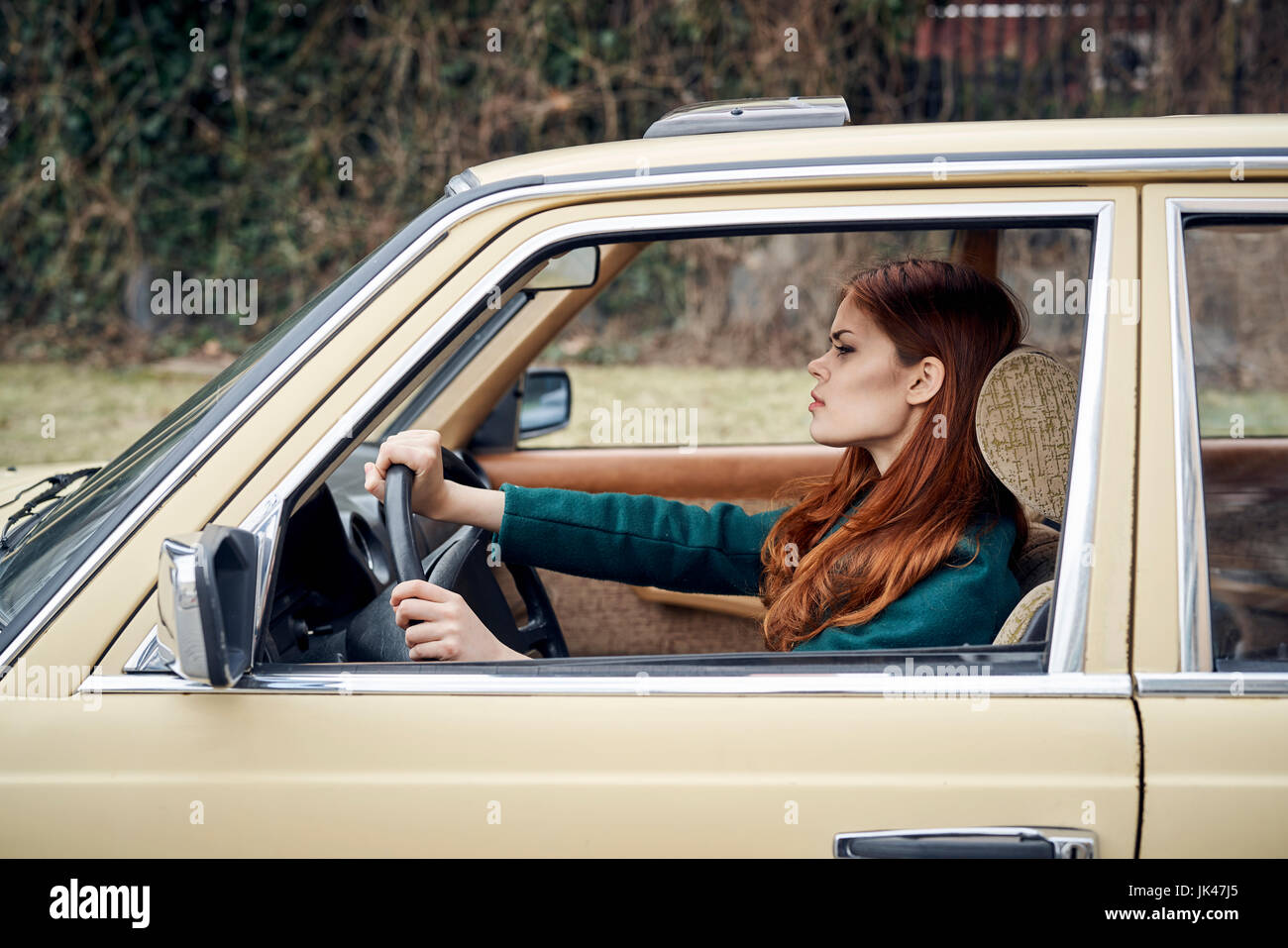 Woman driving new modern hi-res stock photography and images - Alamy