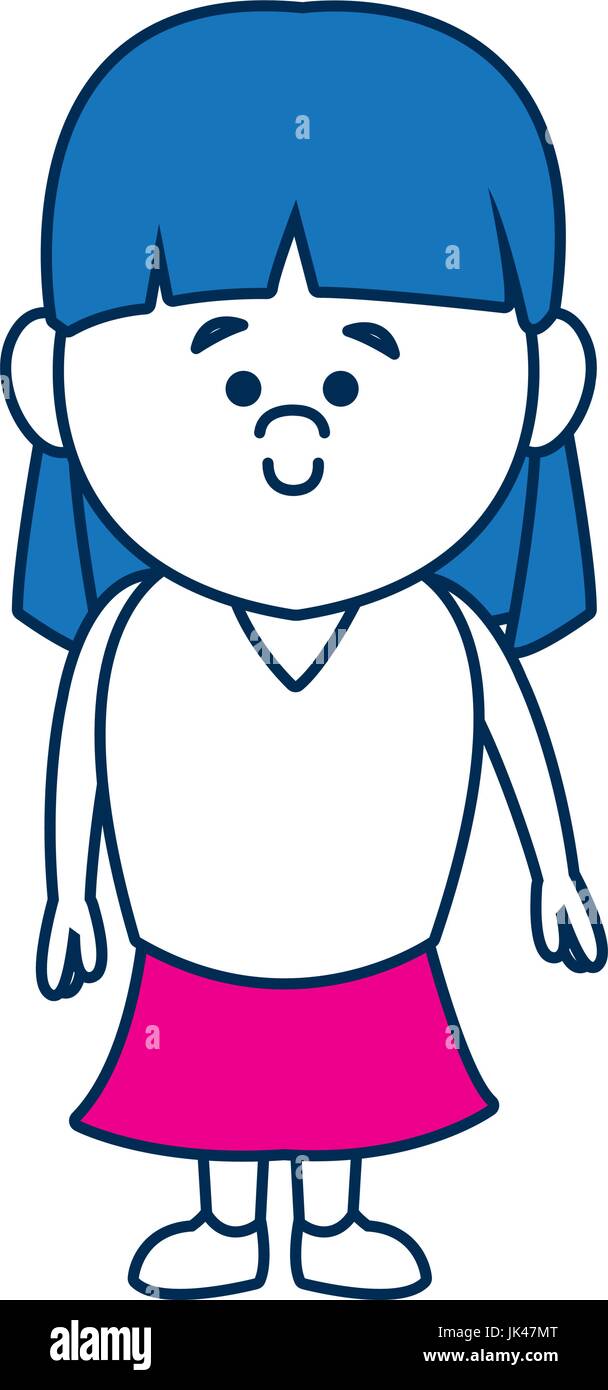 cute little girl smiling character kid Stock Vector Image & Art - Alamy