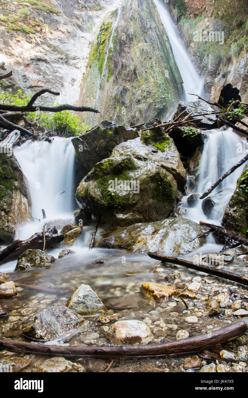 Waterfall on rocks Stock Photo - Alamy