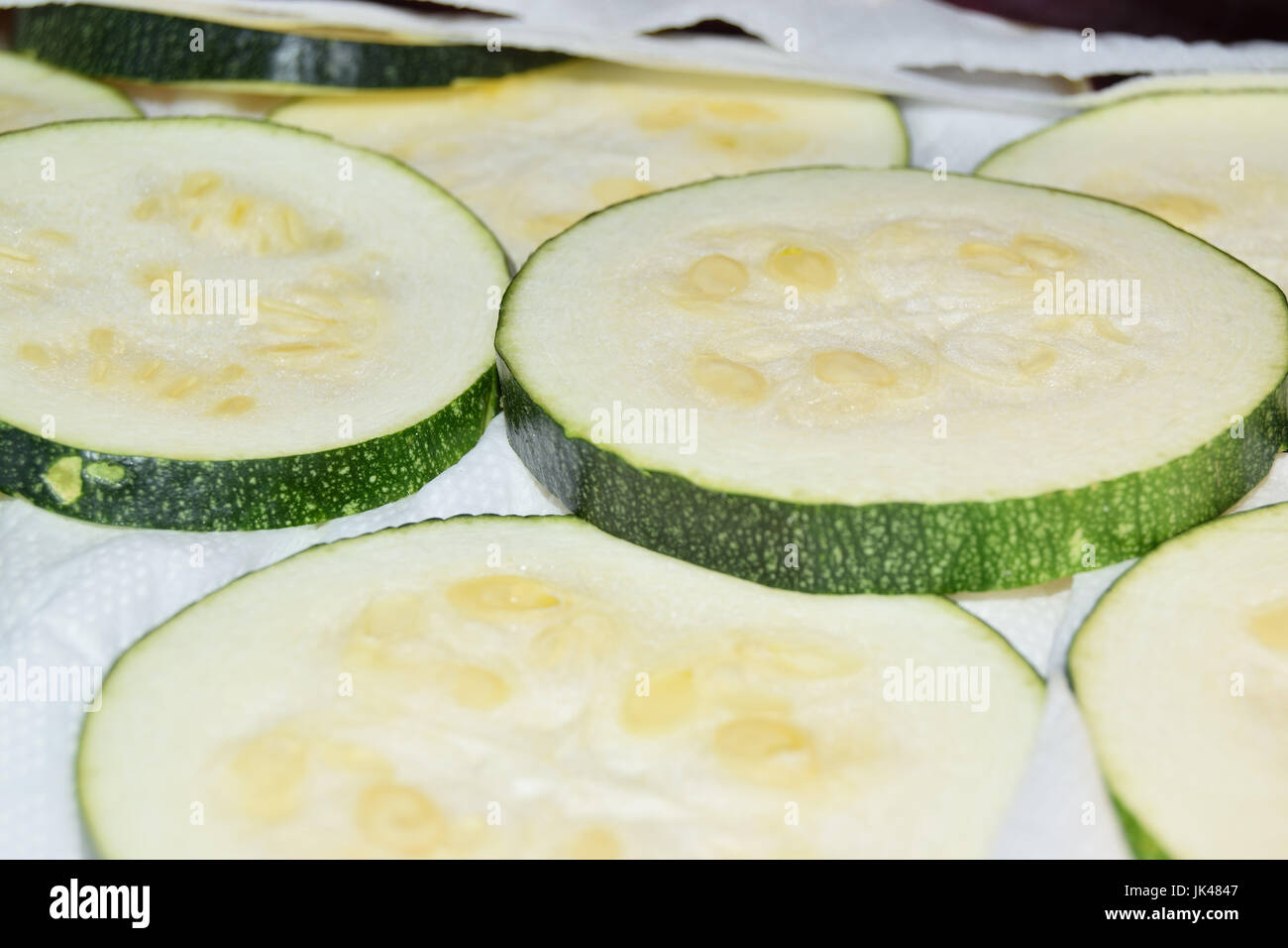 Close up of sliced green zucchini Stock Photo - Alamy