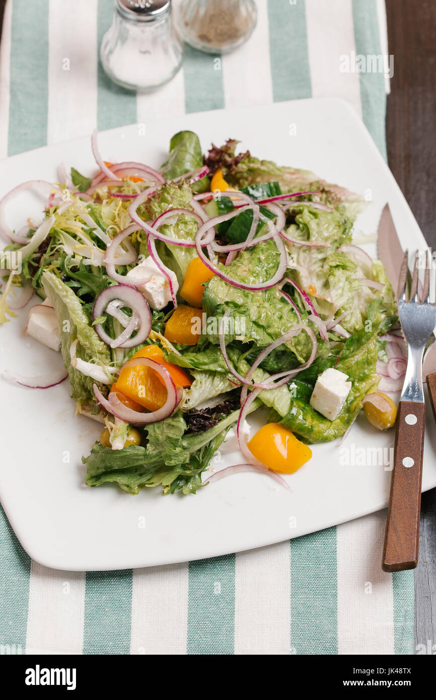 Salad on plate Stock Photo - Alamy