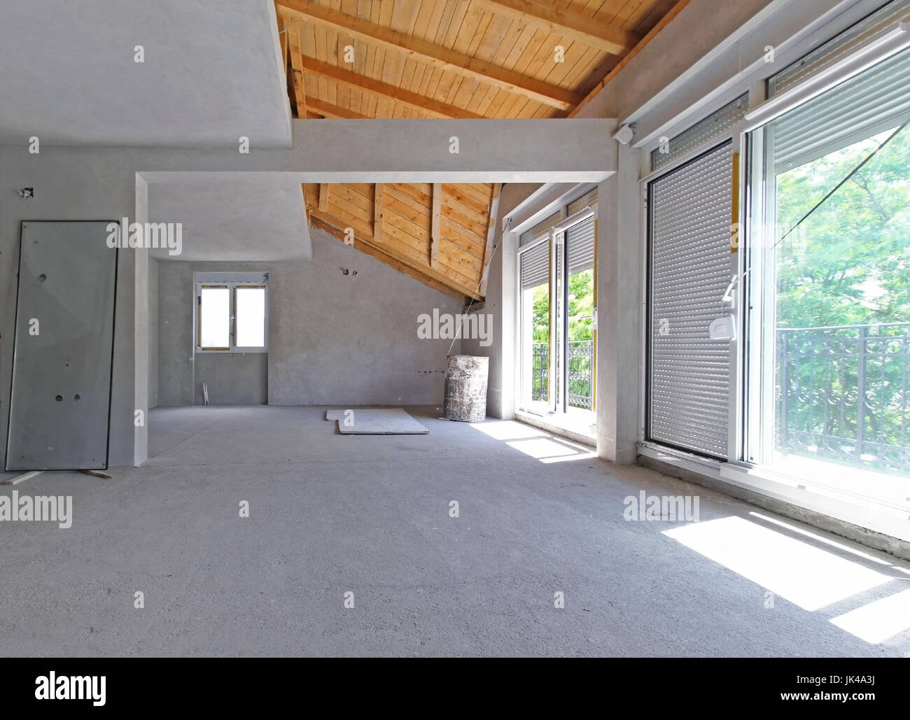 Empty new house interior under renovation work Stock Photo - Alamy