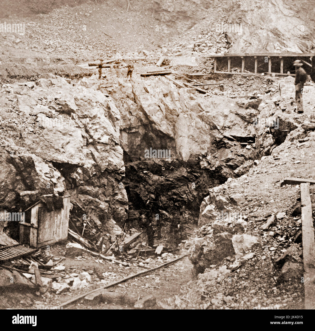 Jackson Iron Mine workings, Michegan, USA, first iron mine in the area ...