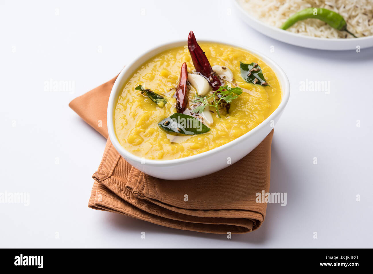 dal fry or dal tadka masala popular indian main course dish served with ...