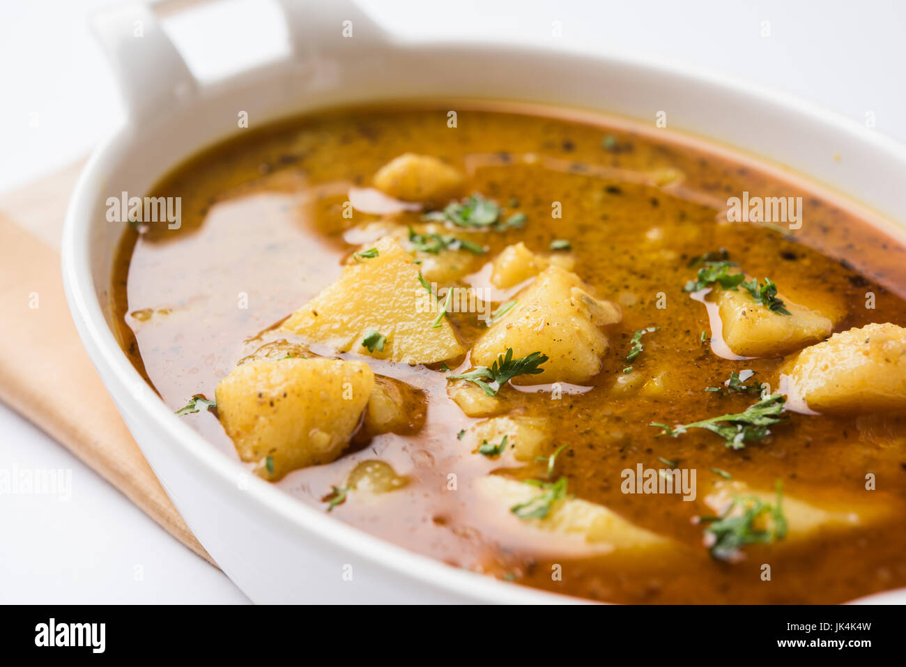 Spicy potato curry, popular indian main course menu, also known as Aloo ...