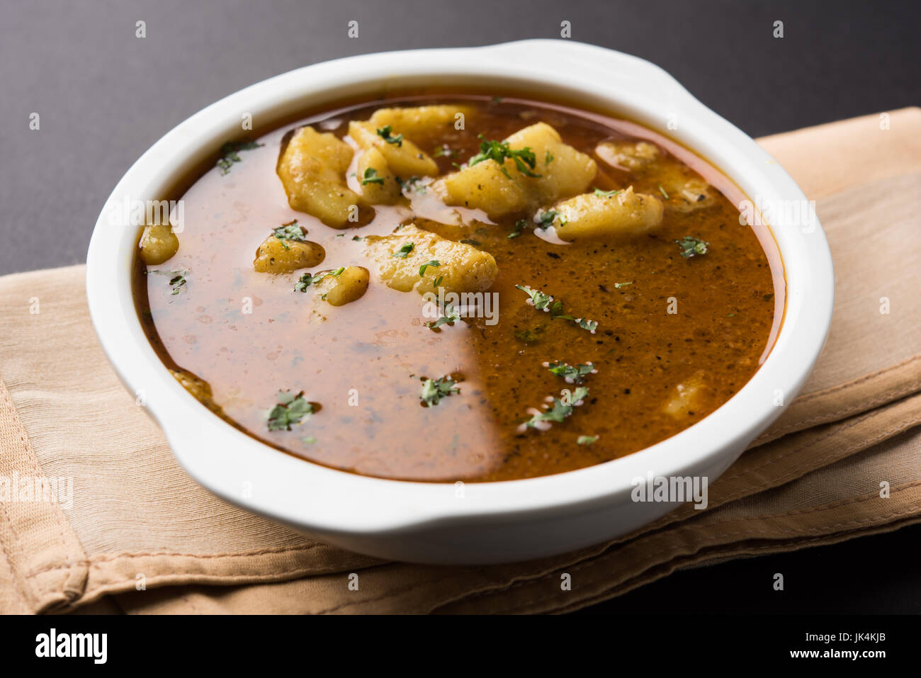 Spicy potato curry, popular indian main course menu, also known as Aloo ...