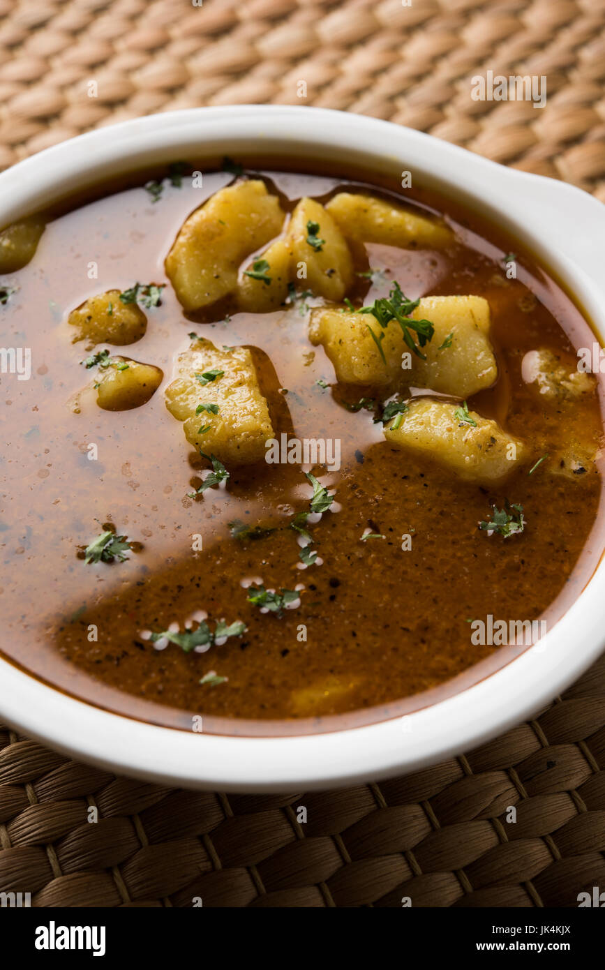 Spicy potato curry, popular indian main course menu, also known as Aloo ...