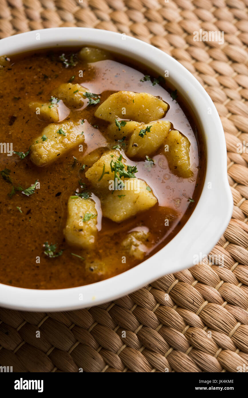 Spicy potato curry, popular indian main course menu, also known as Aloo ...