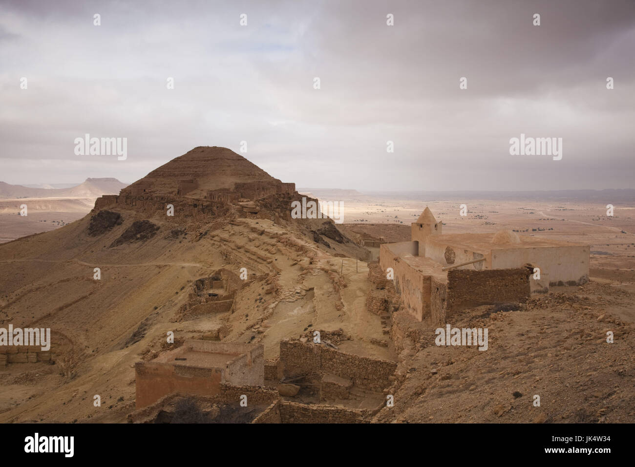 Tunisia, Ksour Area, Guermessa, abandoned Berber village Stock Photo ...