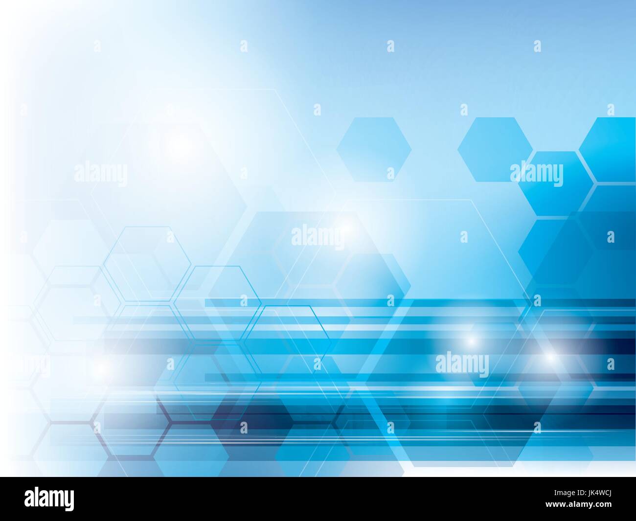 Abstract technology background blue with hexagons in vector Stock ...