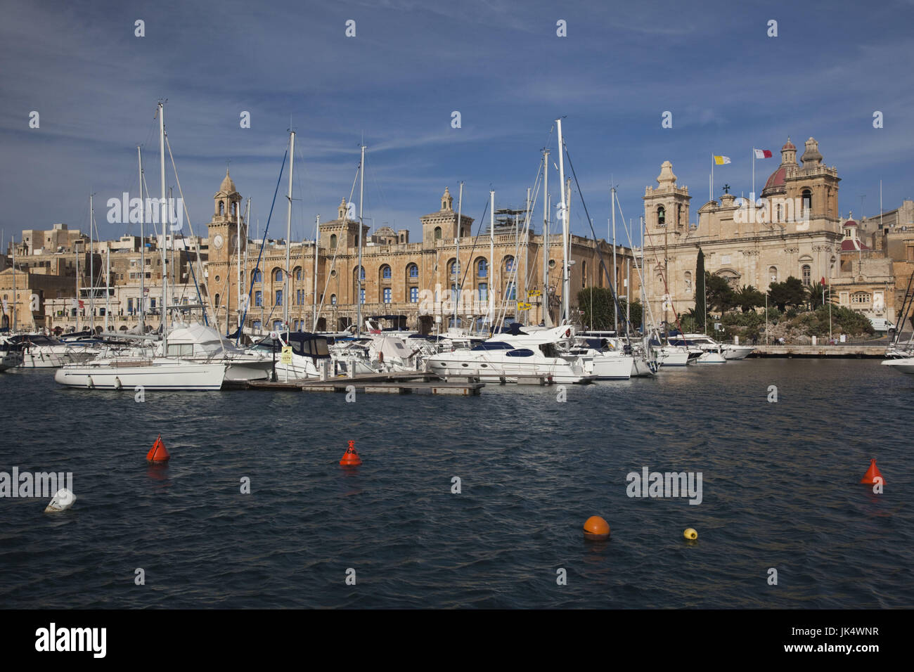 Malta, Valletta, Vittoriosa, Birgu, marina and waterfront Stock Photo ...