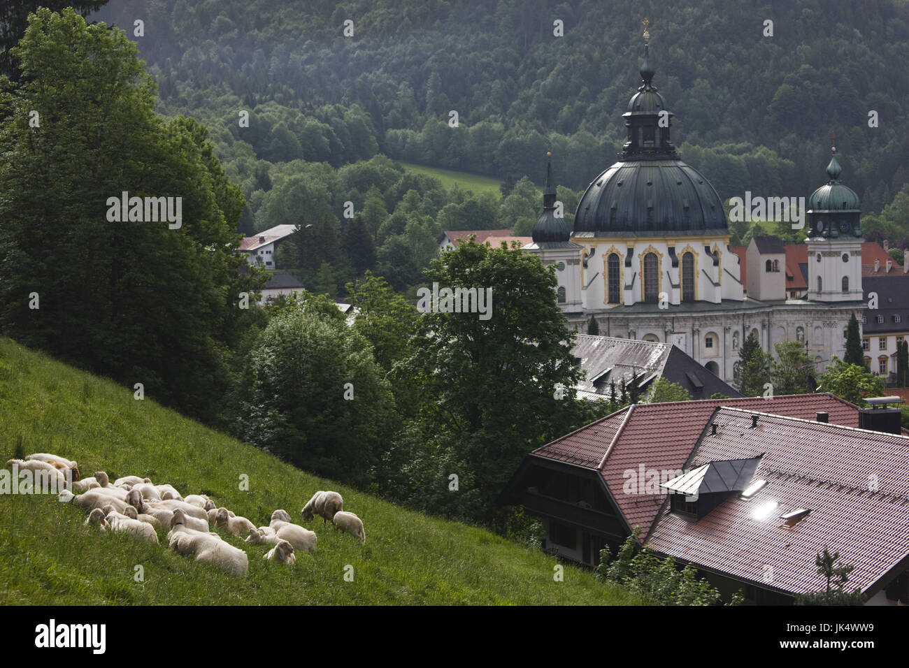 Germany, Bavaria, Ettal, Ettal Abbey Stock Photo - Alamy