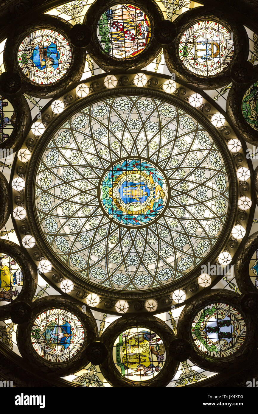 USA, Massachusetts, Boston, Massachusetts State House, Rotunda View ...