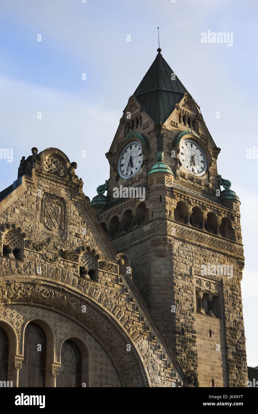 France, Moselle, Lorraine Region, Metz, train station, b.1908 Stock ...