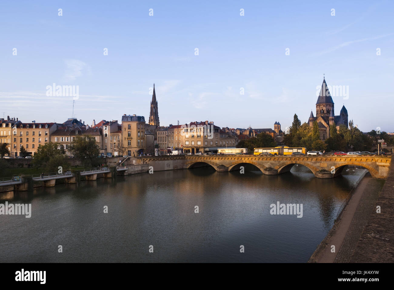 France, Moselle, Lorraine Region, Metz, town view from the Esplanade ...