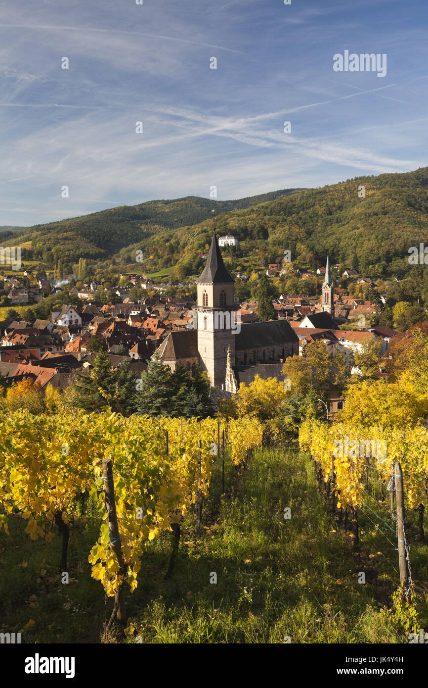 France, Haut-Rhin, Alsace Region, Alasatian Wine Route, Ribeauville ...