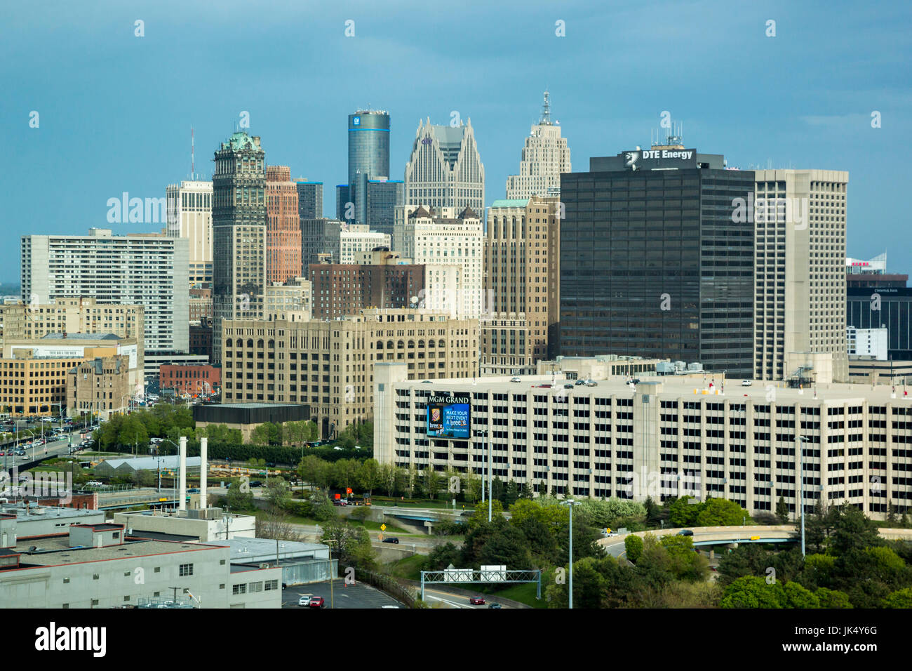 Detroit, Michigan - Downtown Detroit Stock Photo - Alamy