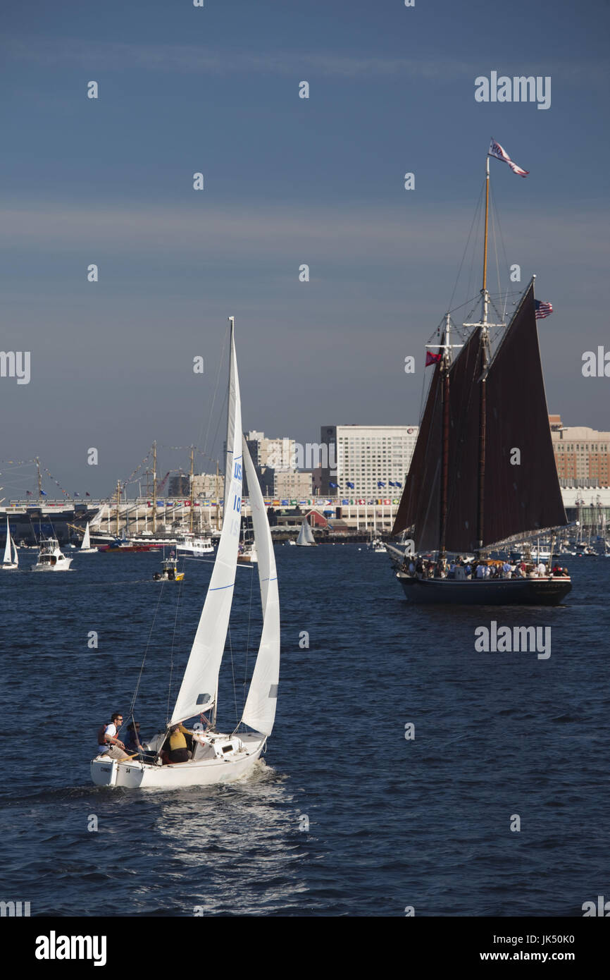 USA,Massachusetts, Boston, Sail Boston Tall Ships Festival, tall ships ...