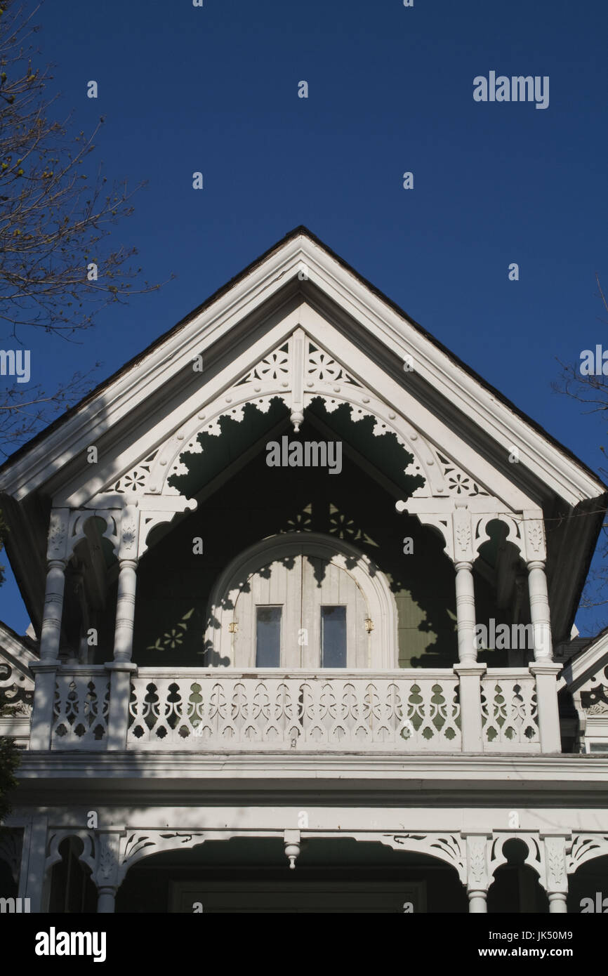 USA, New York, Long Island, Sag Harbor, Main Street, building detail ...