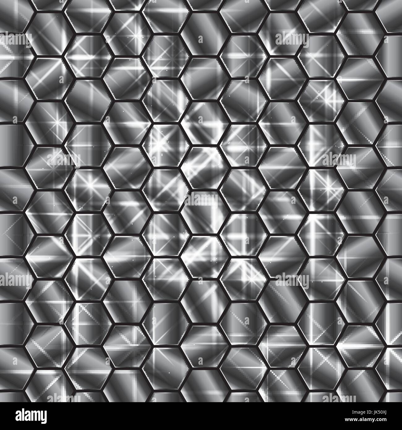 hexagon background shiny metallic light Stock Vector Image & Art - Alamy