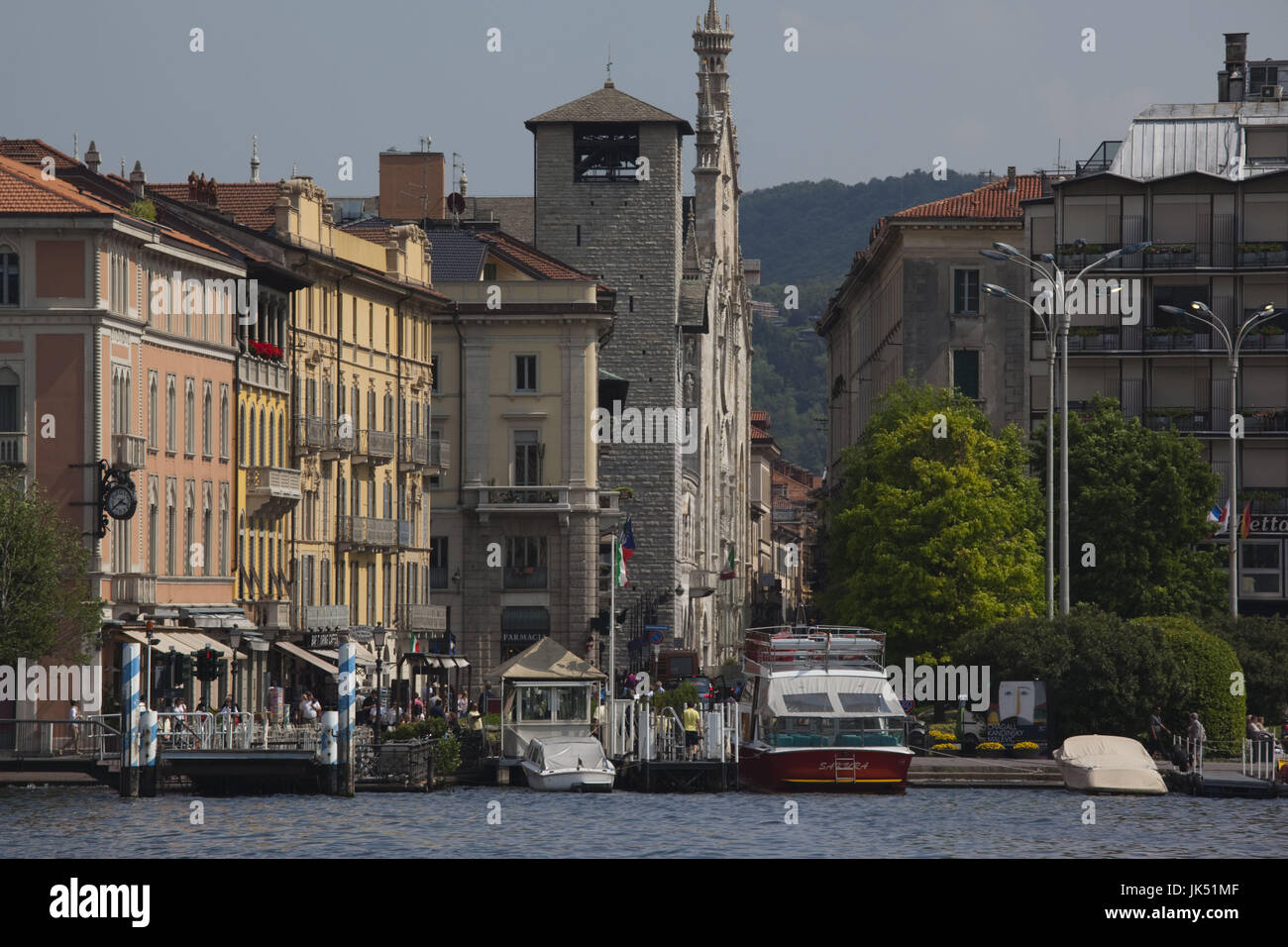 Italy, Lombardy, Lakes Region, Lake Como, Como, Piazza Cavour buildings ...