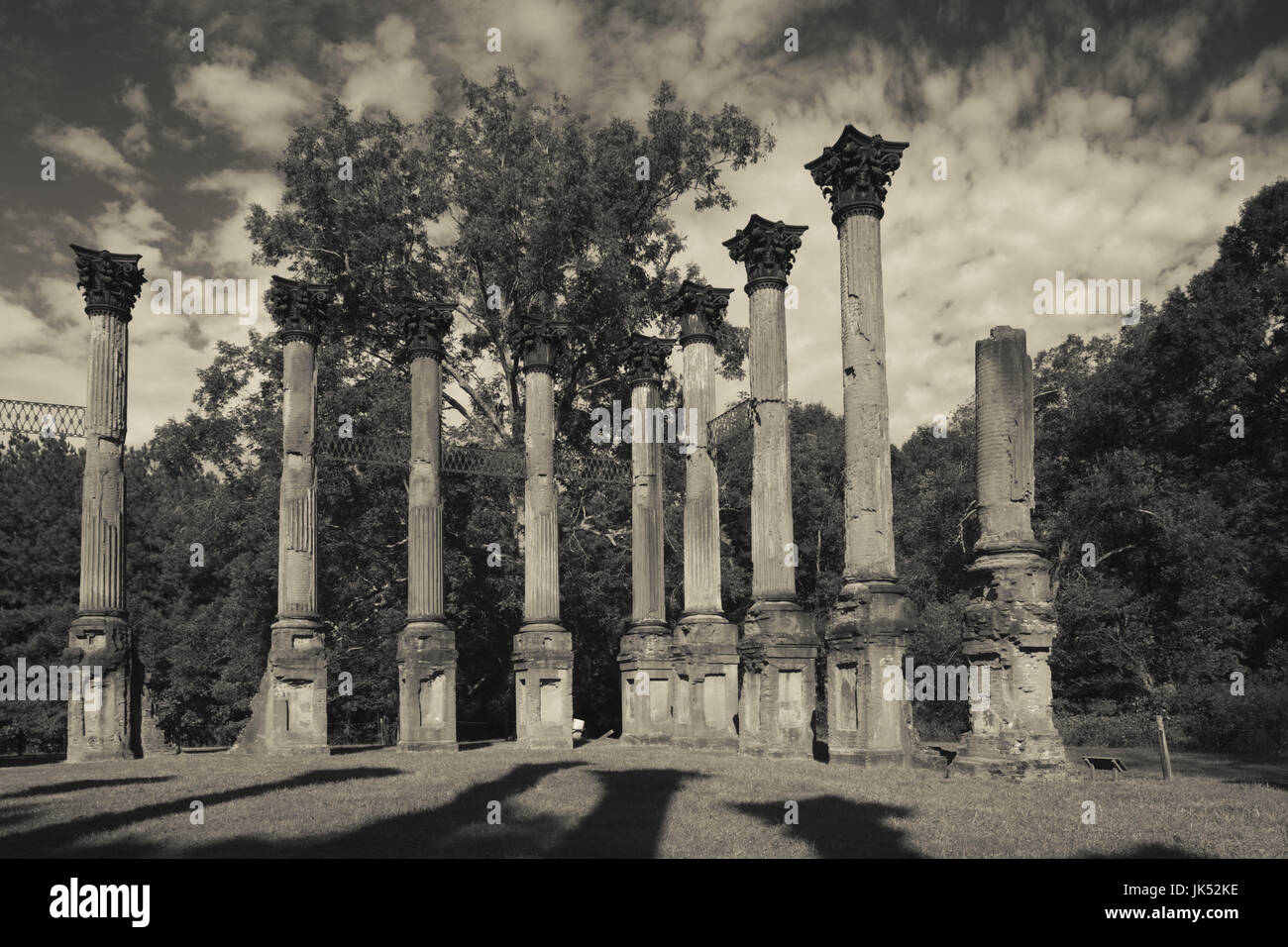 USA, Mississippi, Port Gibson-area, Windsor Ruins, standing columns ...