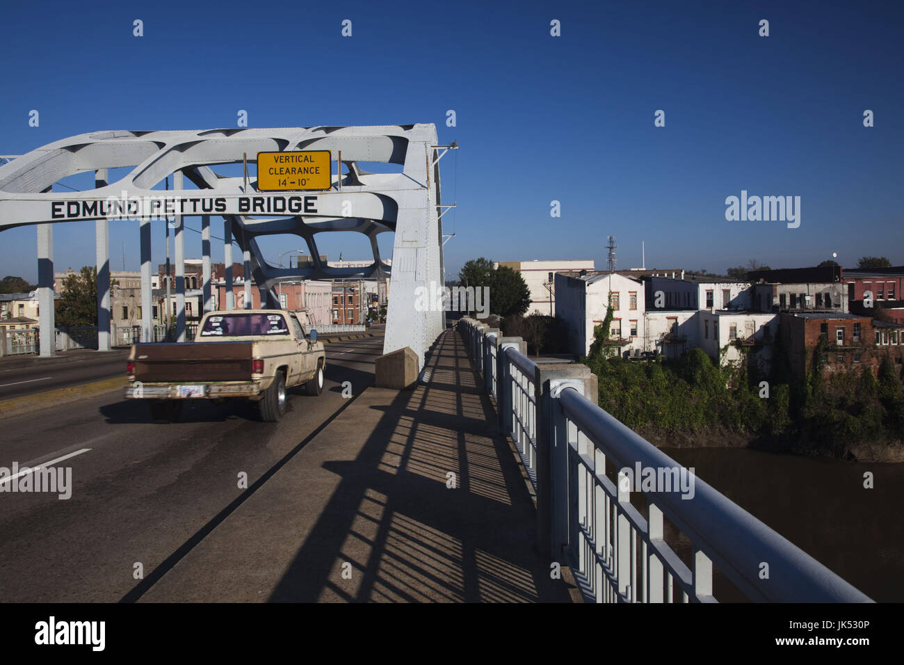 USA, Alabama, Selma, Edmund Pettus Bridge, site of the beginning of the ...