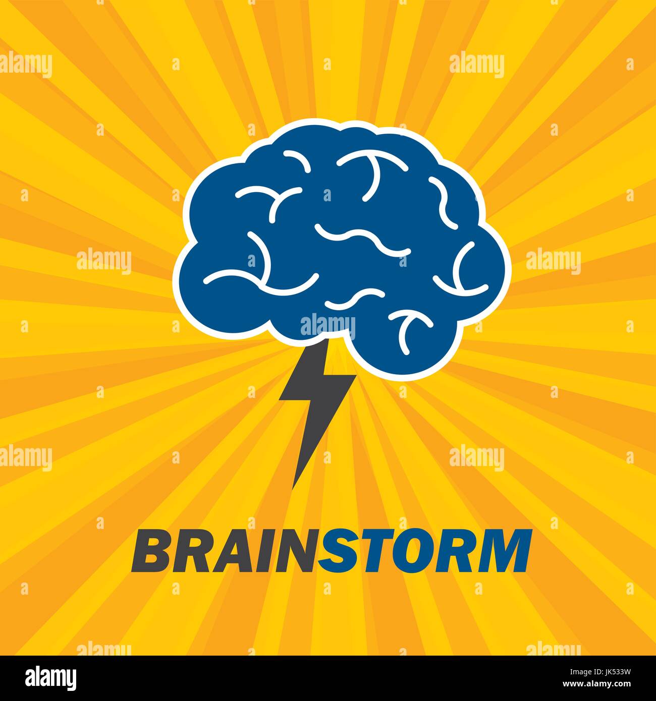 Brainstorm is brain and lightning of power creative business idea for ...