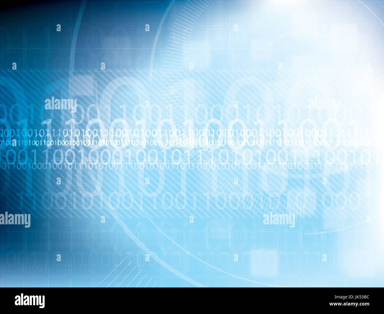 Technology background futuristic abstract blue and digital bright lights binary code, design of ...
