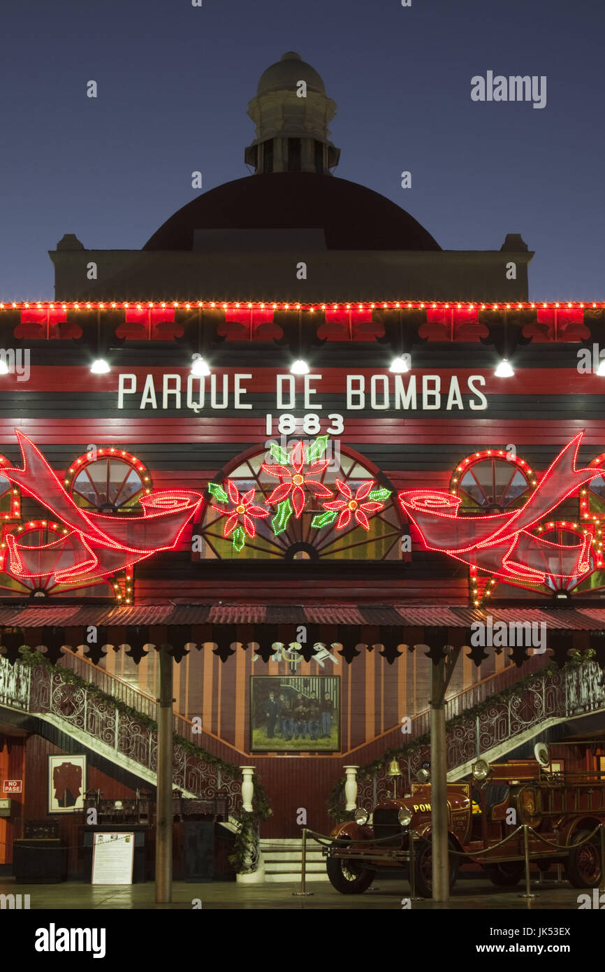 Puerto Rico, South Coast, Ponce, Plaza Las Delicias, Parque de Bombas ...