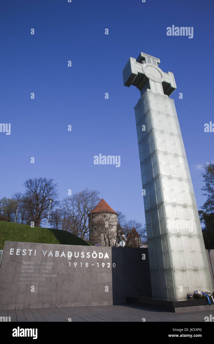 Estonia, Tallinn, Old Town, Monument to the War of Independence, b ...