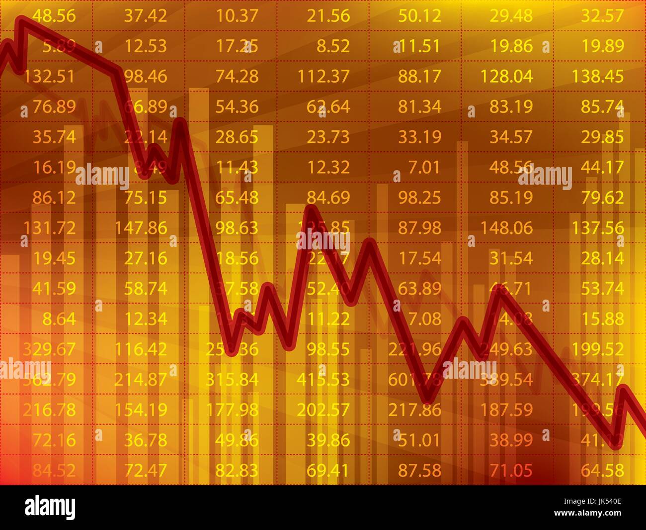 Graph showing economic decline on Stock Vector Images - Alamy
