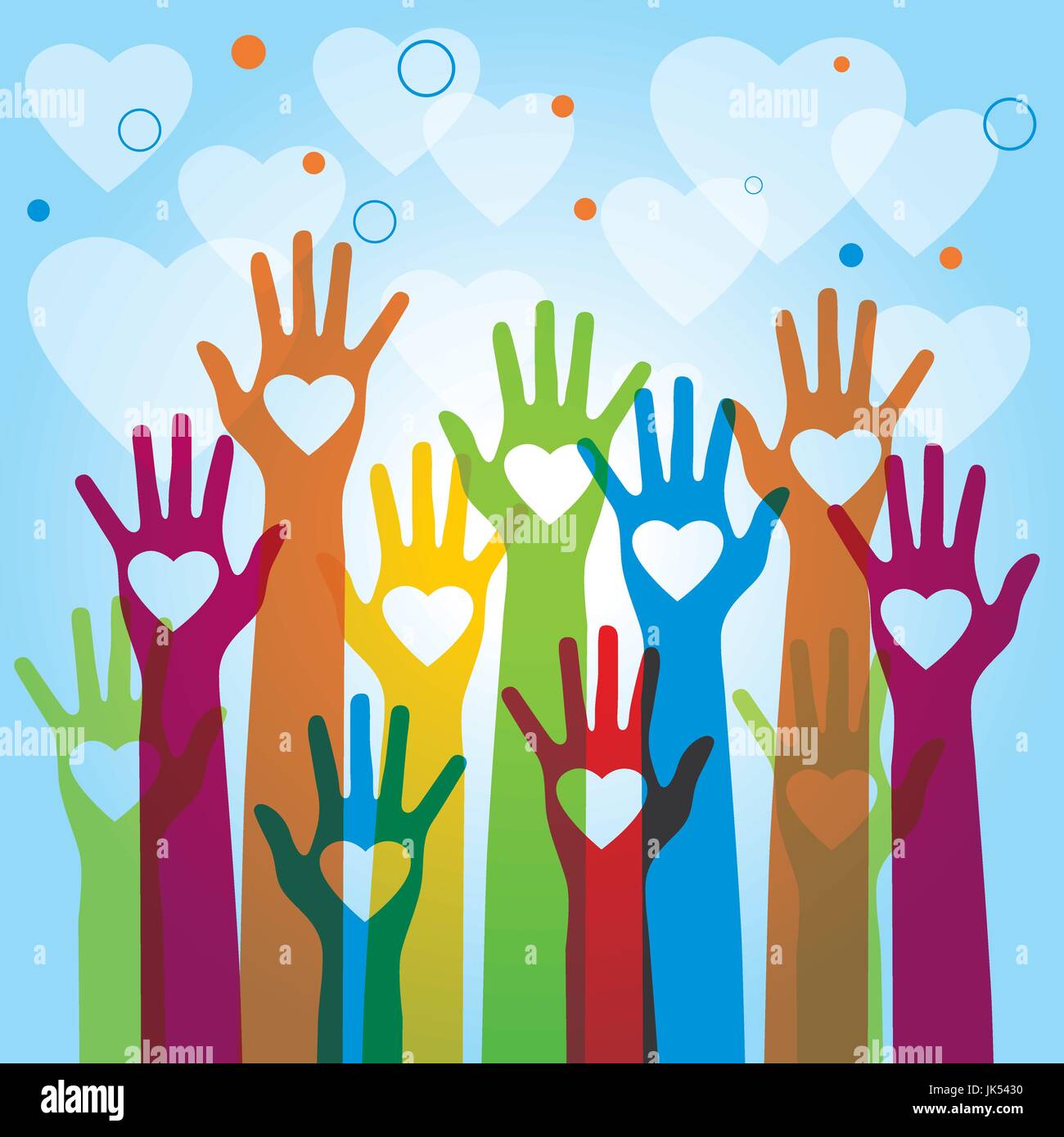 Hand heart love communication feelings, design in vector illustration ...