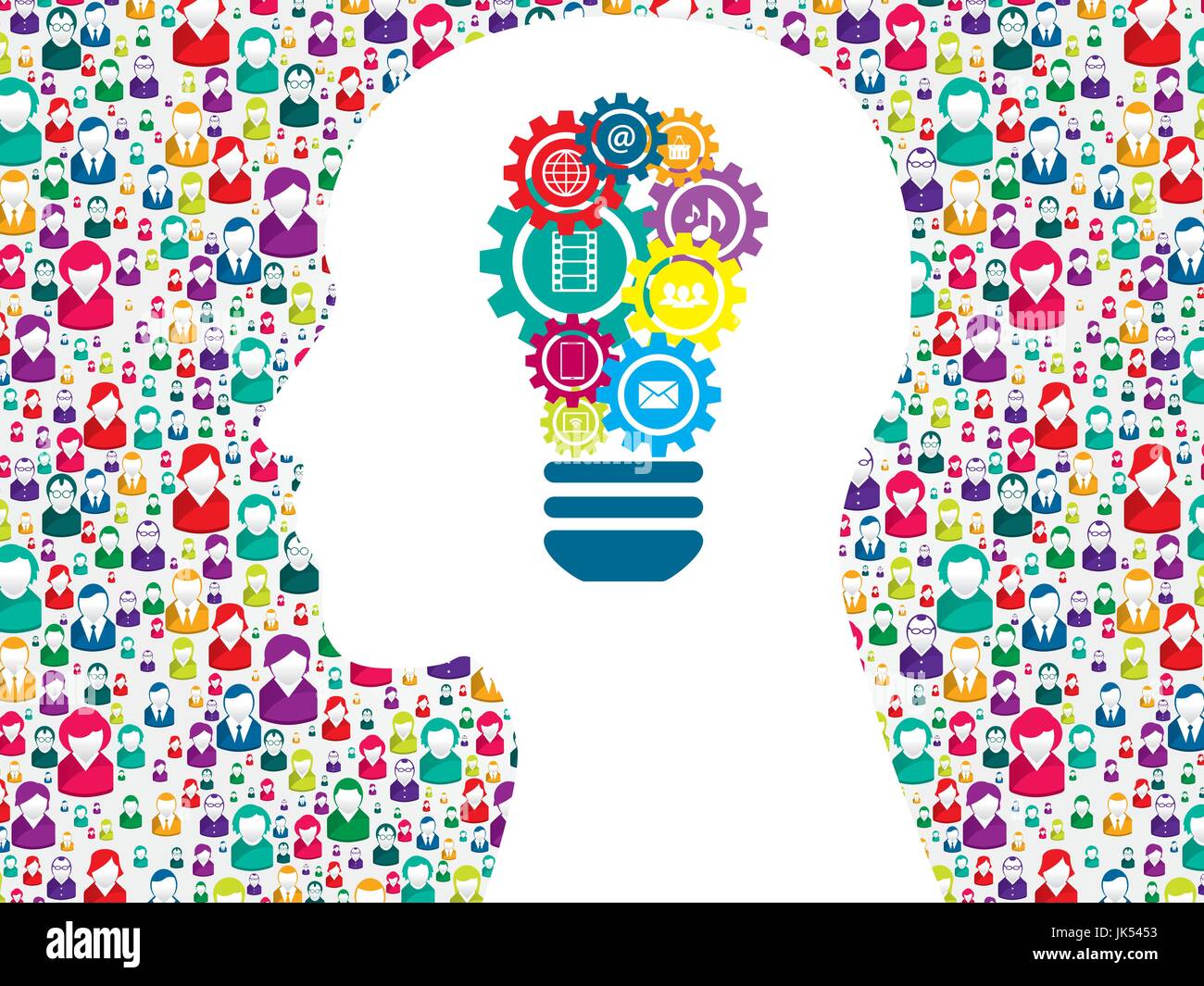 Head gears lamp creative icon, design in illustration vector Stock ...