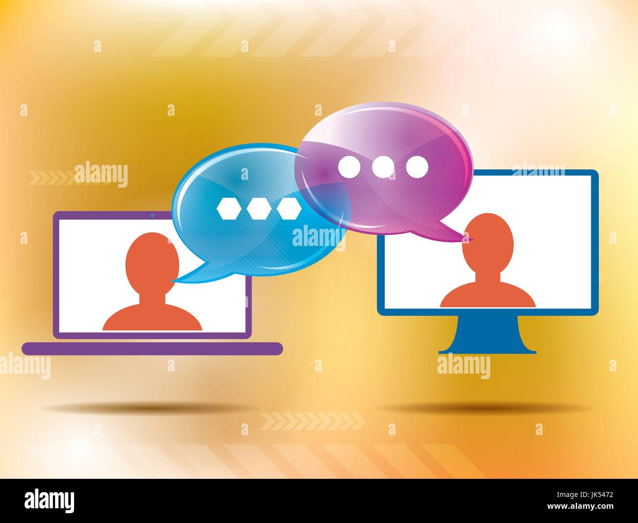 People chat communication network internet business Stock Vector Image ...