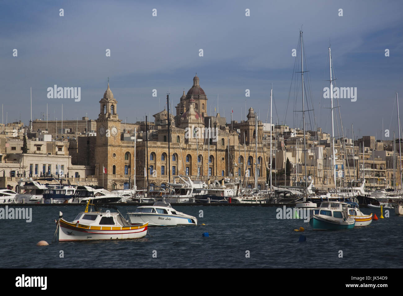 Malta, Valletta, Vittoriosa, Birgu, marina and waterfront Stock Photo ...