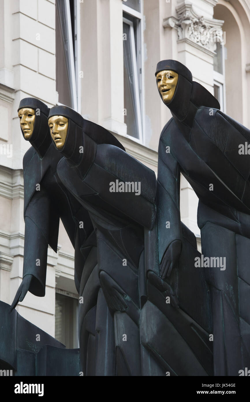 Lithuania, Vilnius, Three Muses sculpture atop Lithuanian National ...
