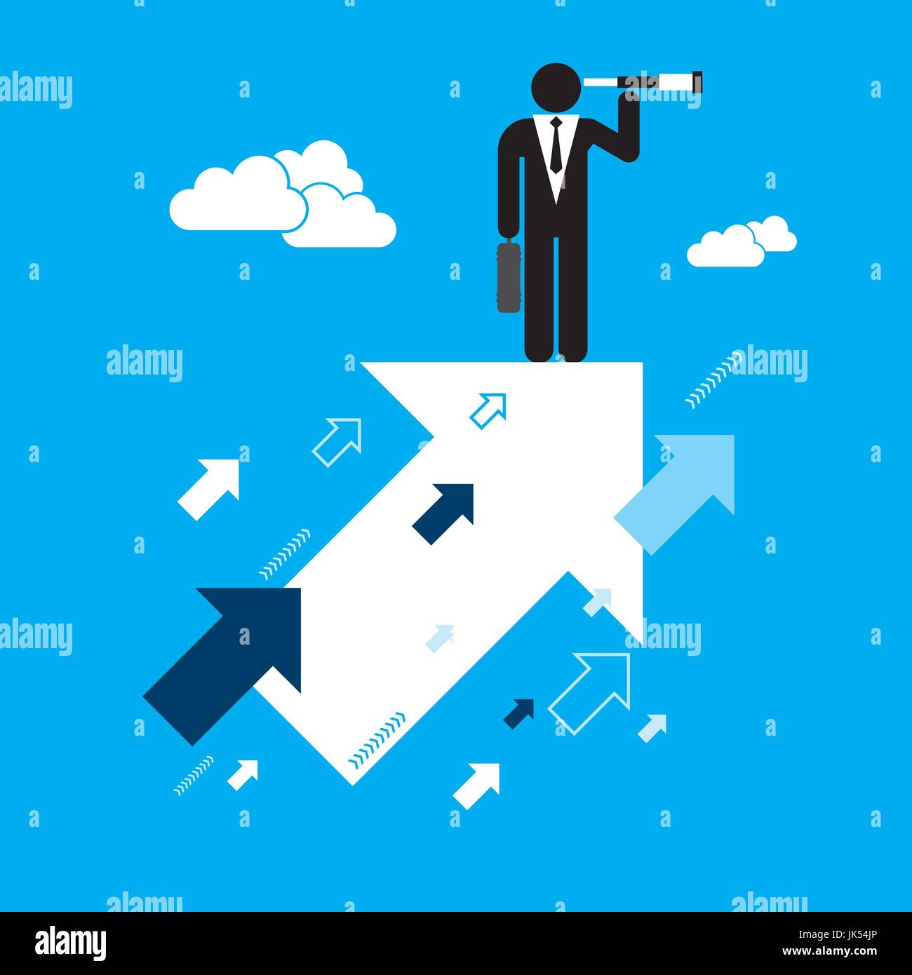 Businessman growth illustration hi-res stock photography and images - Alamy