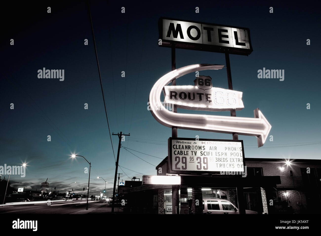 Route 66 motel sign hi-res stock photography and images - Alamy