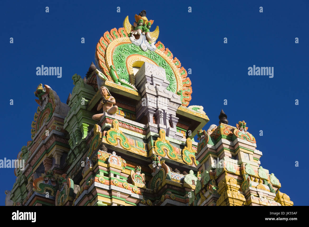 France, Reunion Island, St-Denis, detail of St-Denis Hindu Temple Stock ...