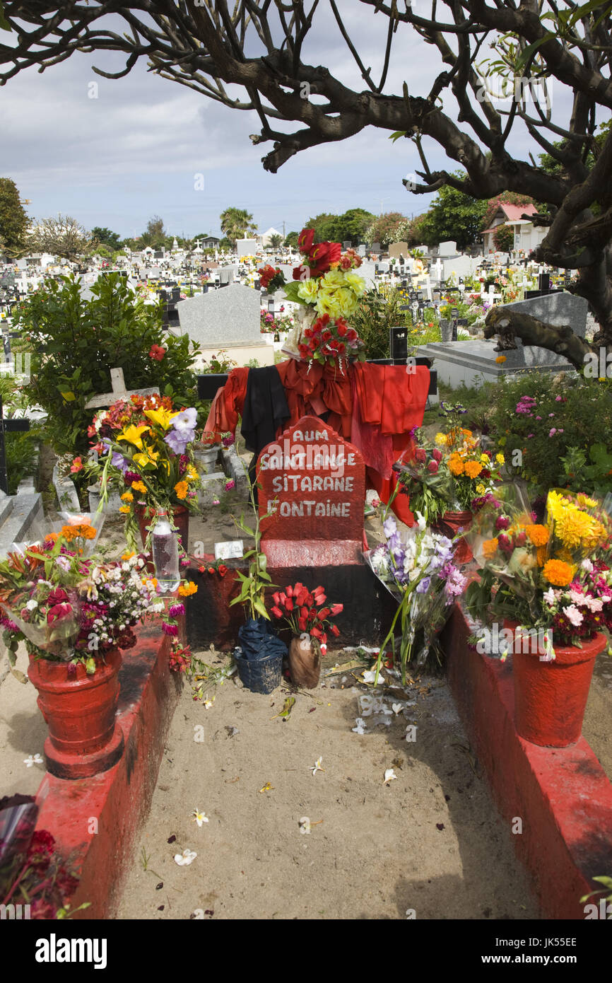 France, Reunion Island, St-Pierre, grave of African sorcerer Le ...