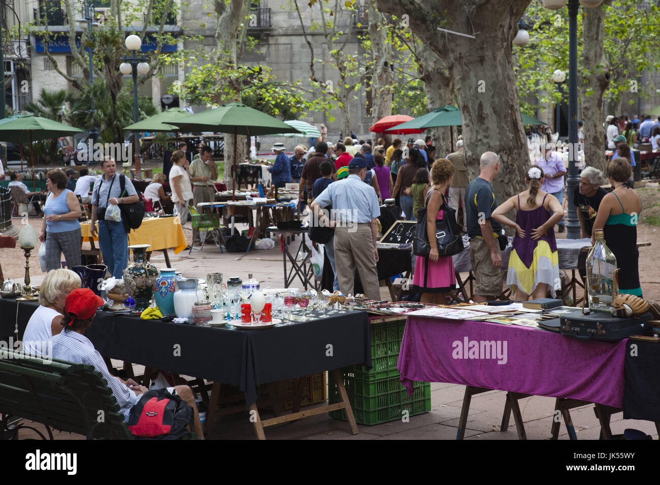 Uruguay, Montevideo, Plaza Constitucion flea market Stock Photo - Alamy