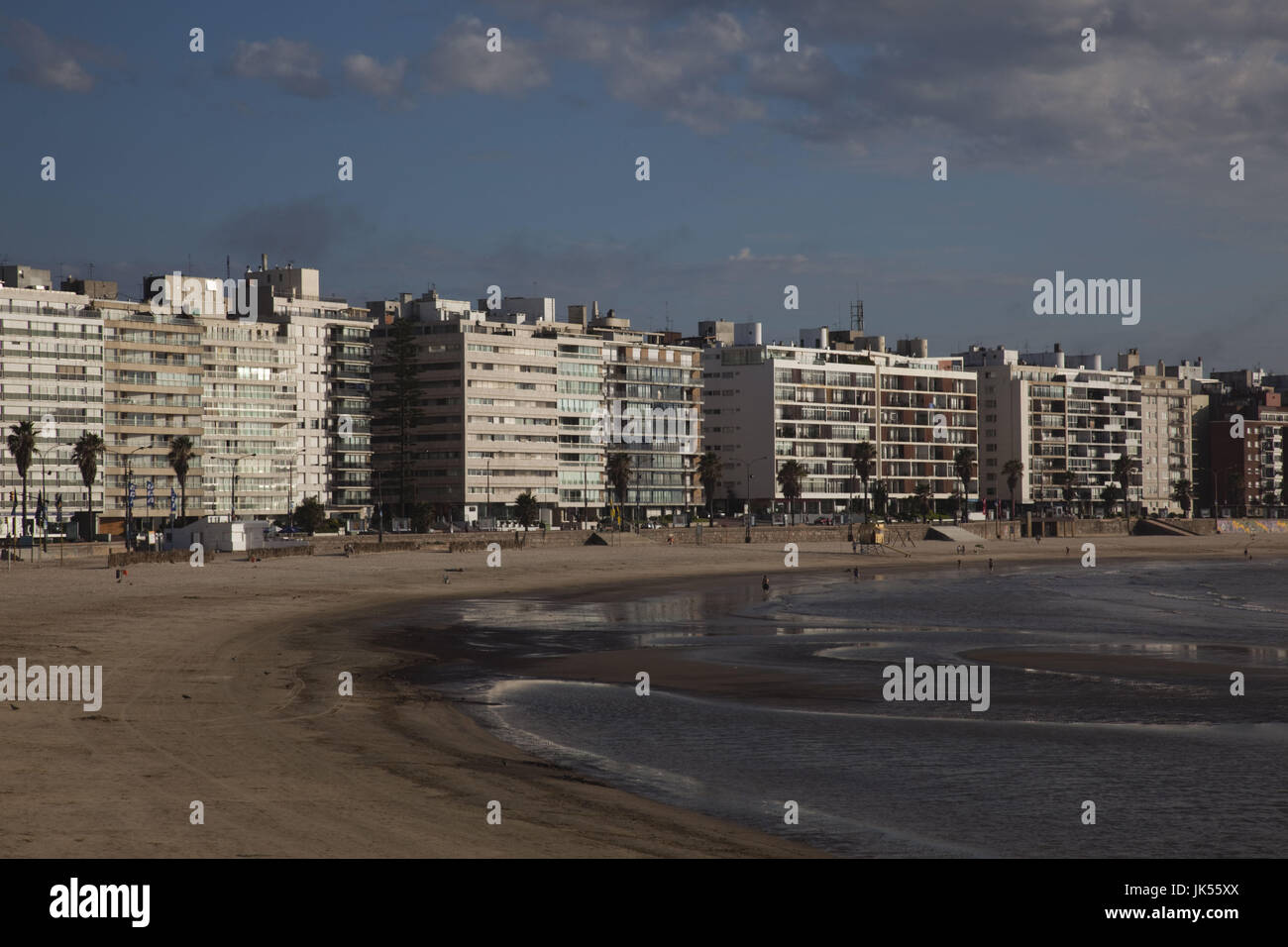 Uruguay, Montevideo, Pocitos, high rise buildings along Playa de los ...