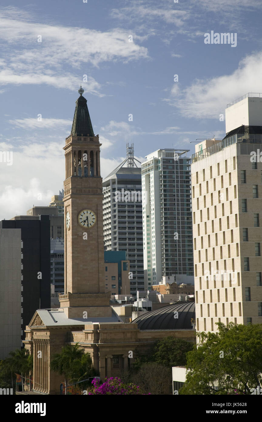 Australia, Queensland, Brisbane, Morning View towards Brisbane City ...
