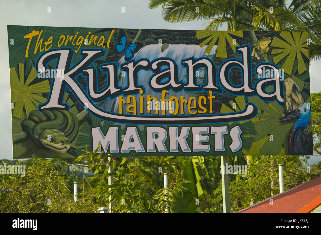 Australia, Queensland, North Coast, Kuranda, Sign for the Kuranda ...