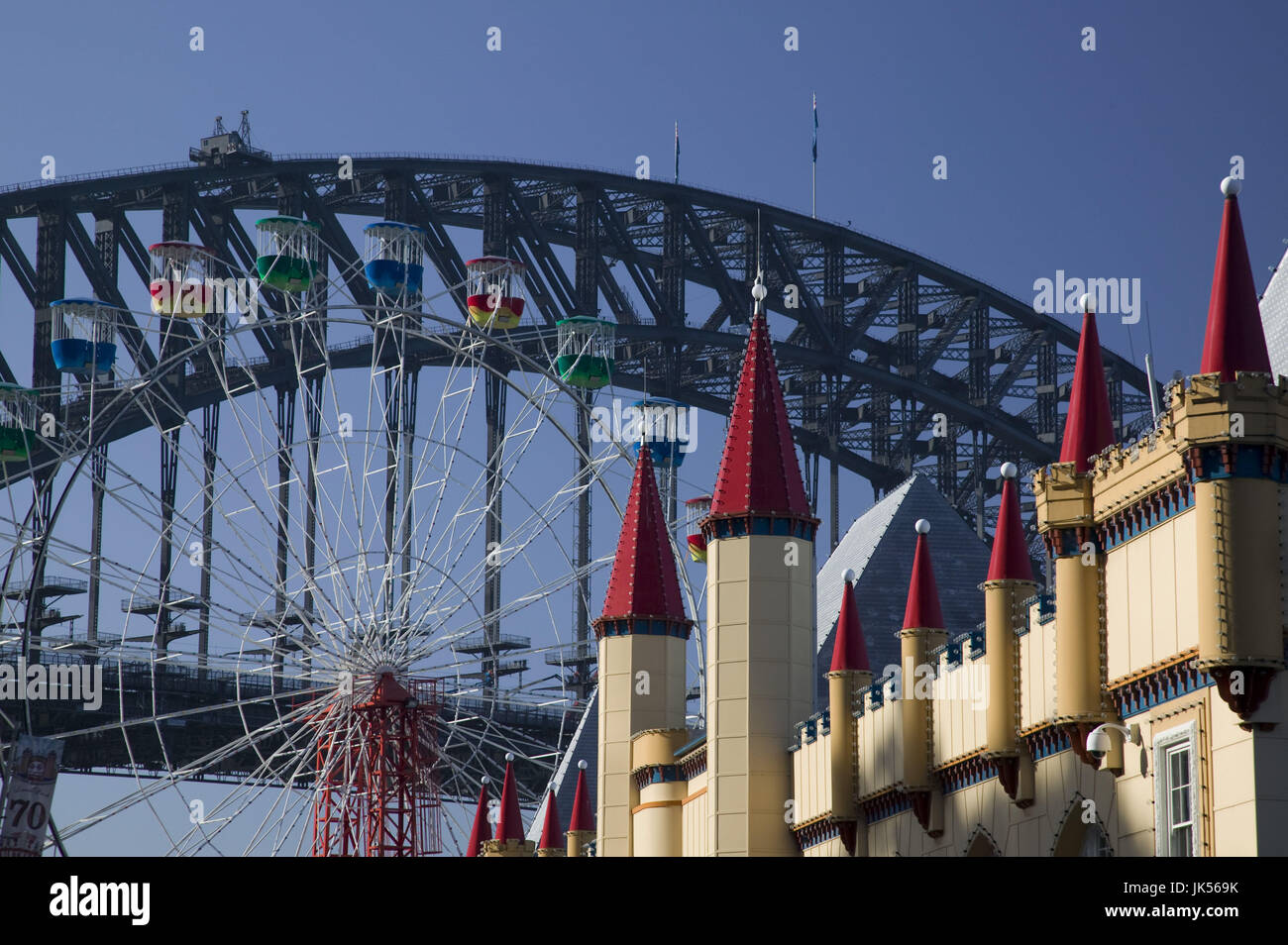 Australia, New South Wales, North Sydney, Luna Park Amusement Park ...