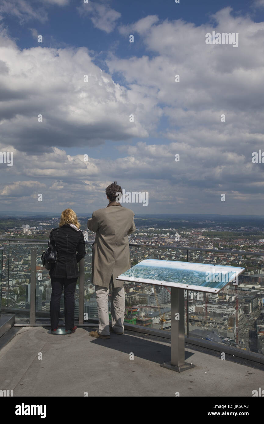 Germany, Hessen, Frankfurt am Main, Main Tower view, viewing platform ...