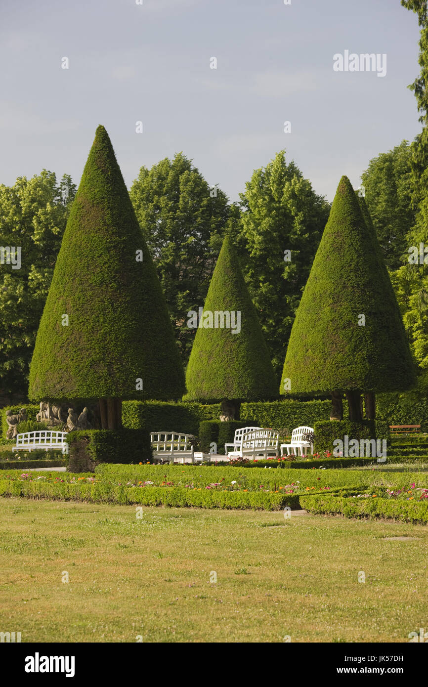 Germany, Bavaria, WÃ¼rzburg, Hofgarten, pointy trees Stock Photo - Alamy